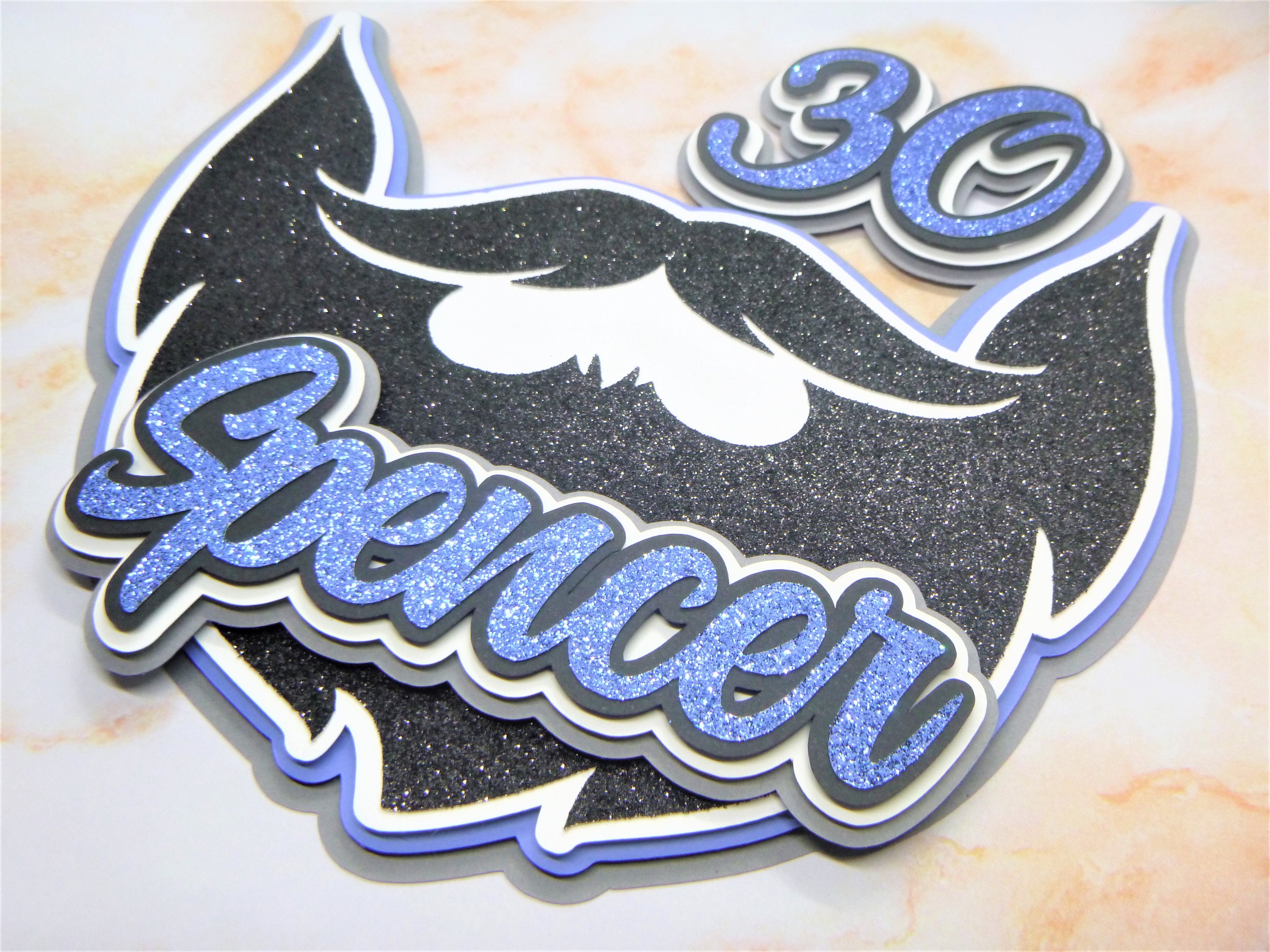 Beard Cake Topper Personalized Birthday Cake Topper for Men - Etsy ...