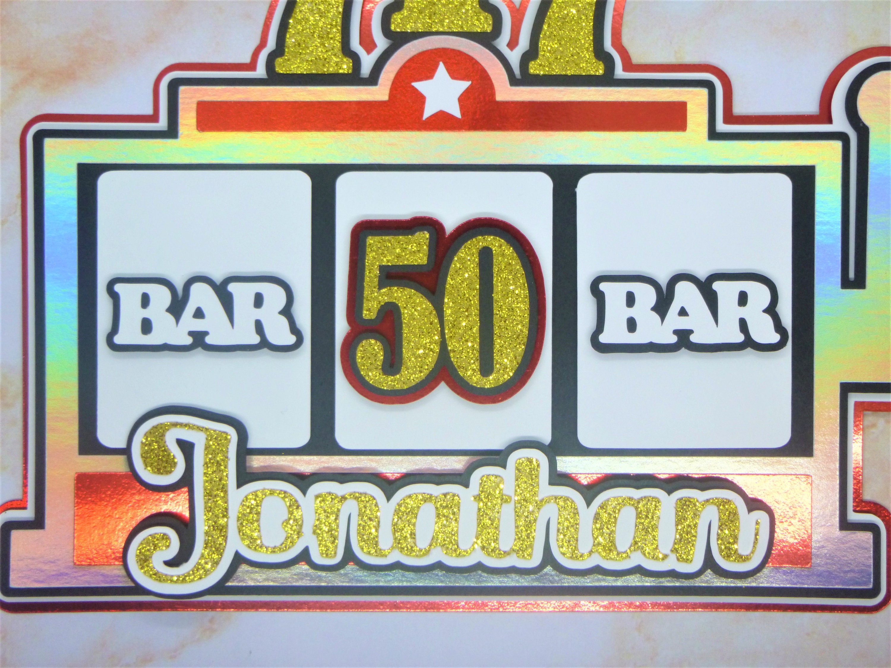 Slot Machine Cake Topper Personalized Birthday Cake Topper - Etsy