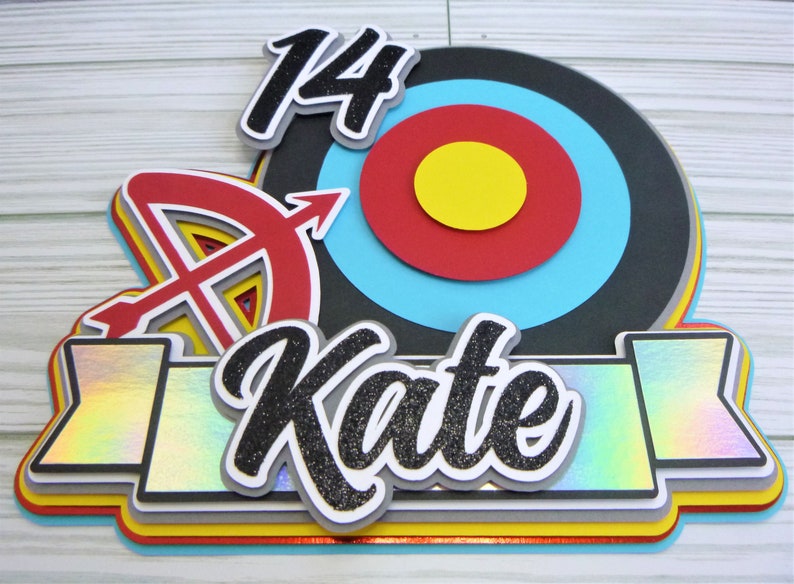 Archery Cake Topper Personalized Birthday Cake Topper for - Etsy