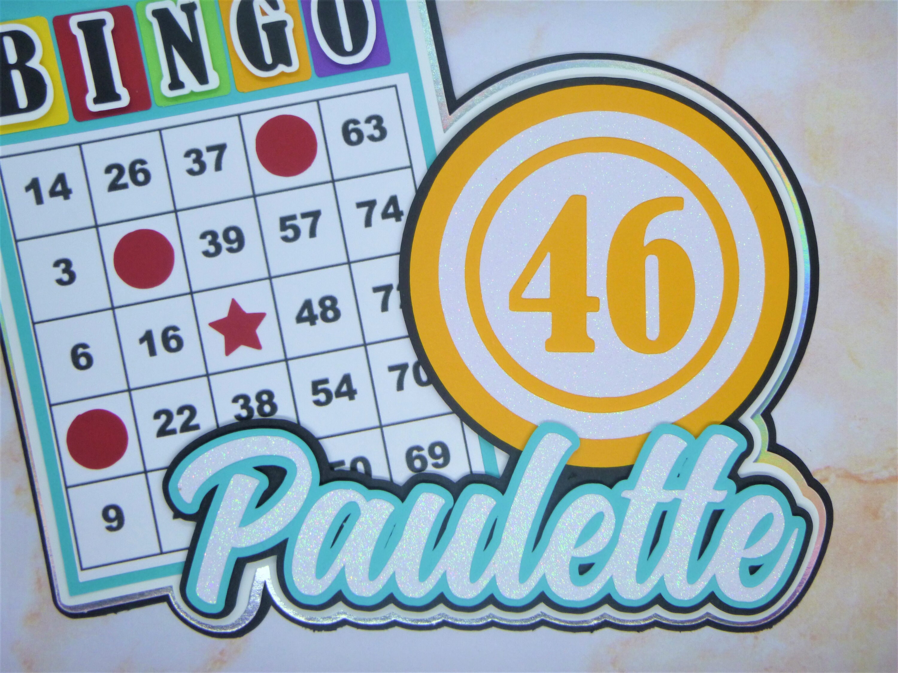 Bingo Cake Topper Personalized Birthday Cake Topper Game - Etsy