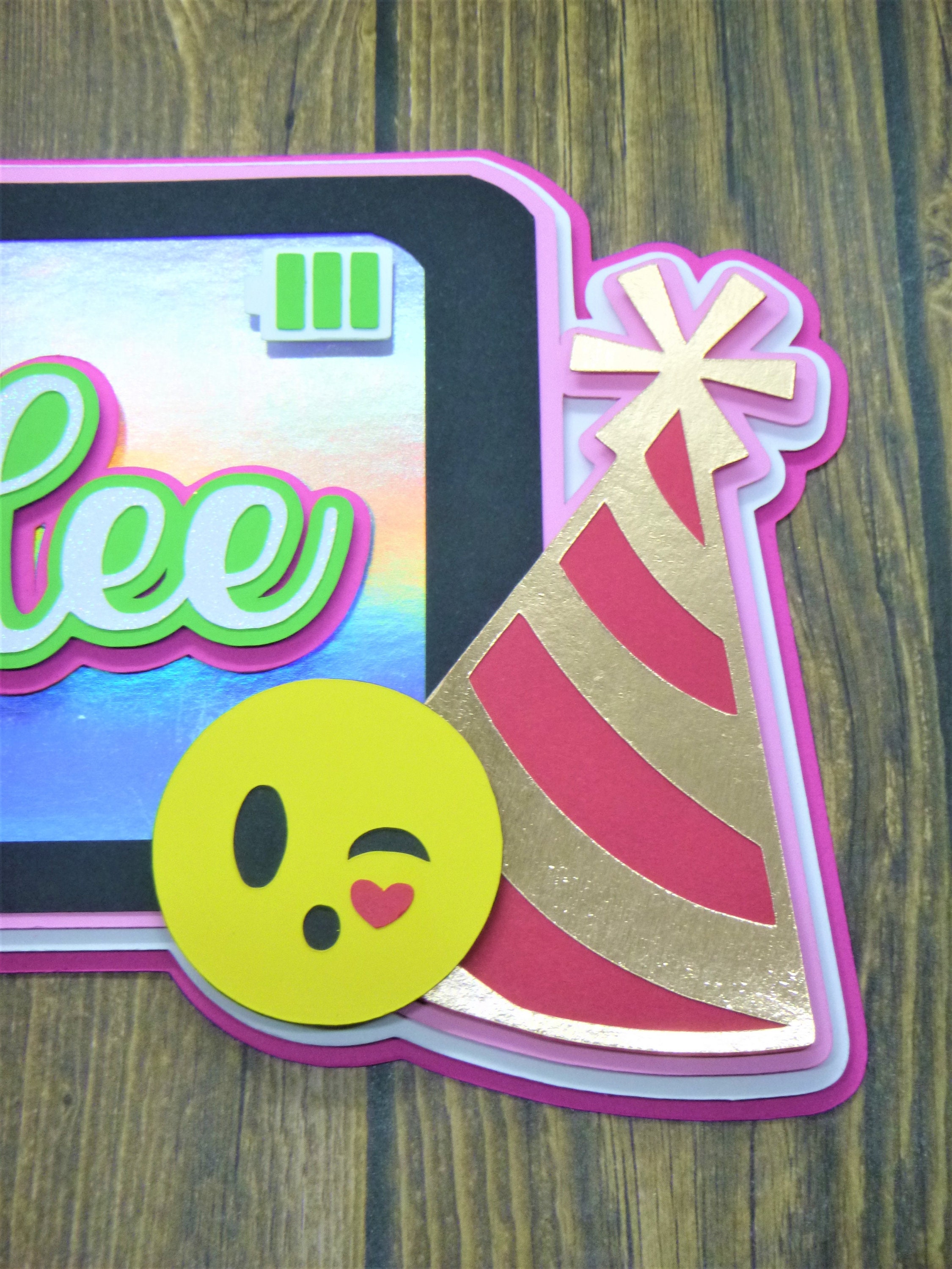 Cell Phone Cake Topper Personalized Birthday Cake Topper for - Etsy