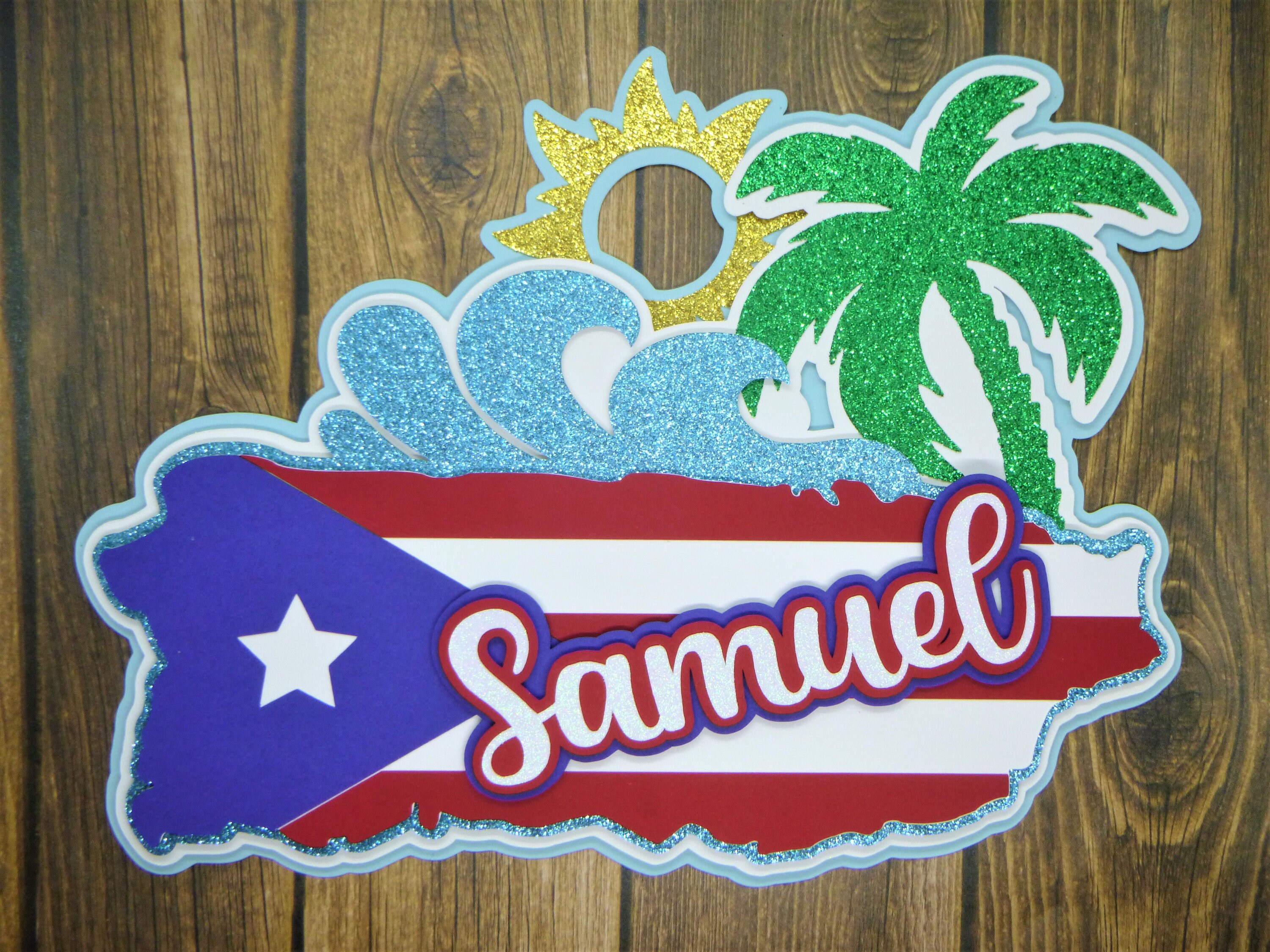 Puerto Rico Cake Topper Personalized Birthday Cake Topper - Etsy