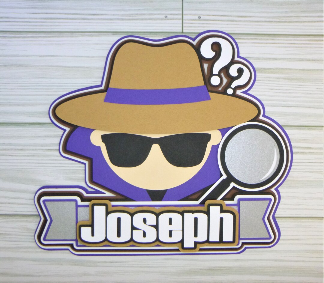 Detective Cake Topper, Spy Birthday Cake Topper, Personalized Cake ...