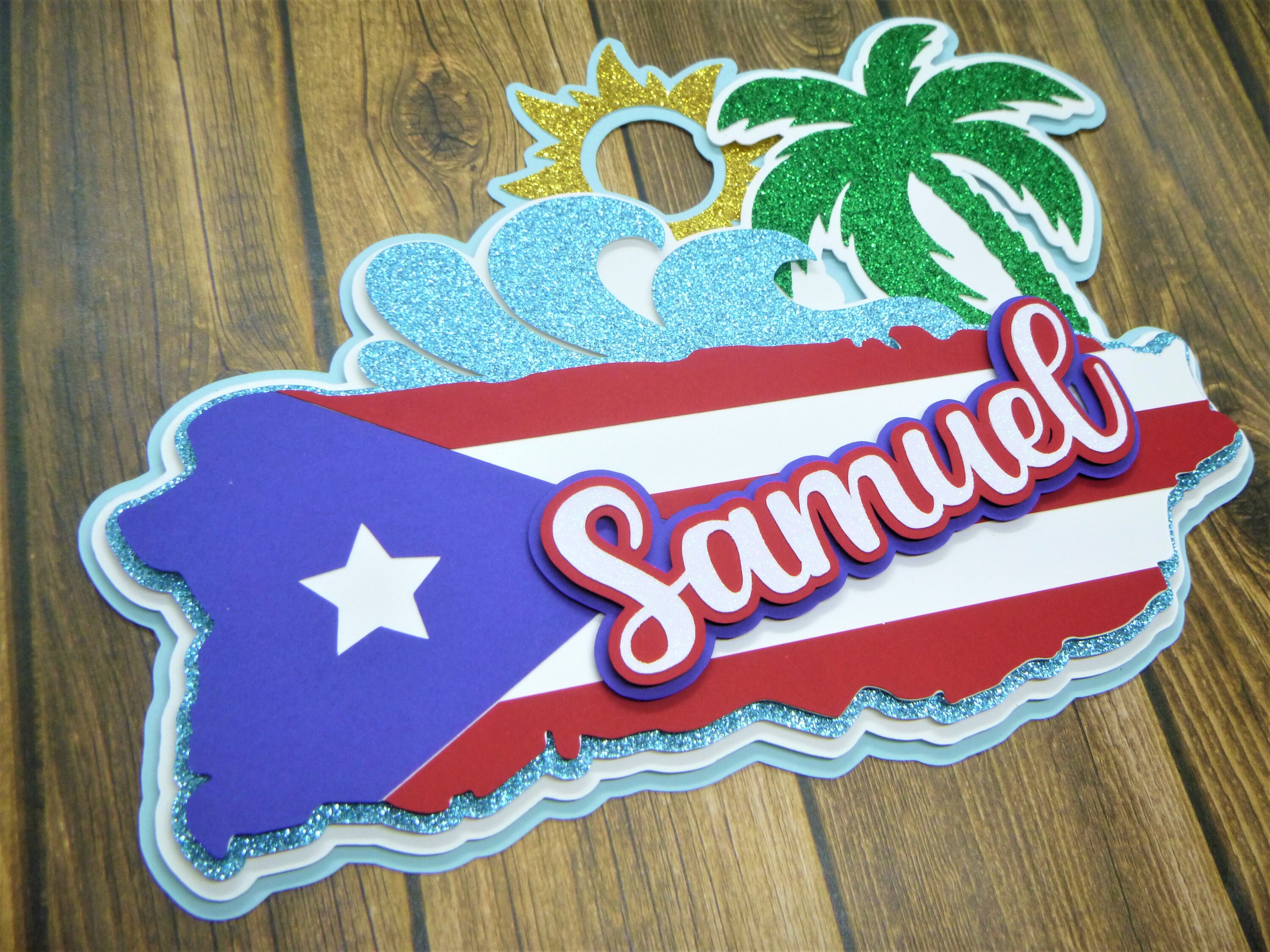 Puerto Rico Cake Topper Personalized Birthday Cake Topper - Etsy