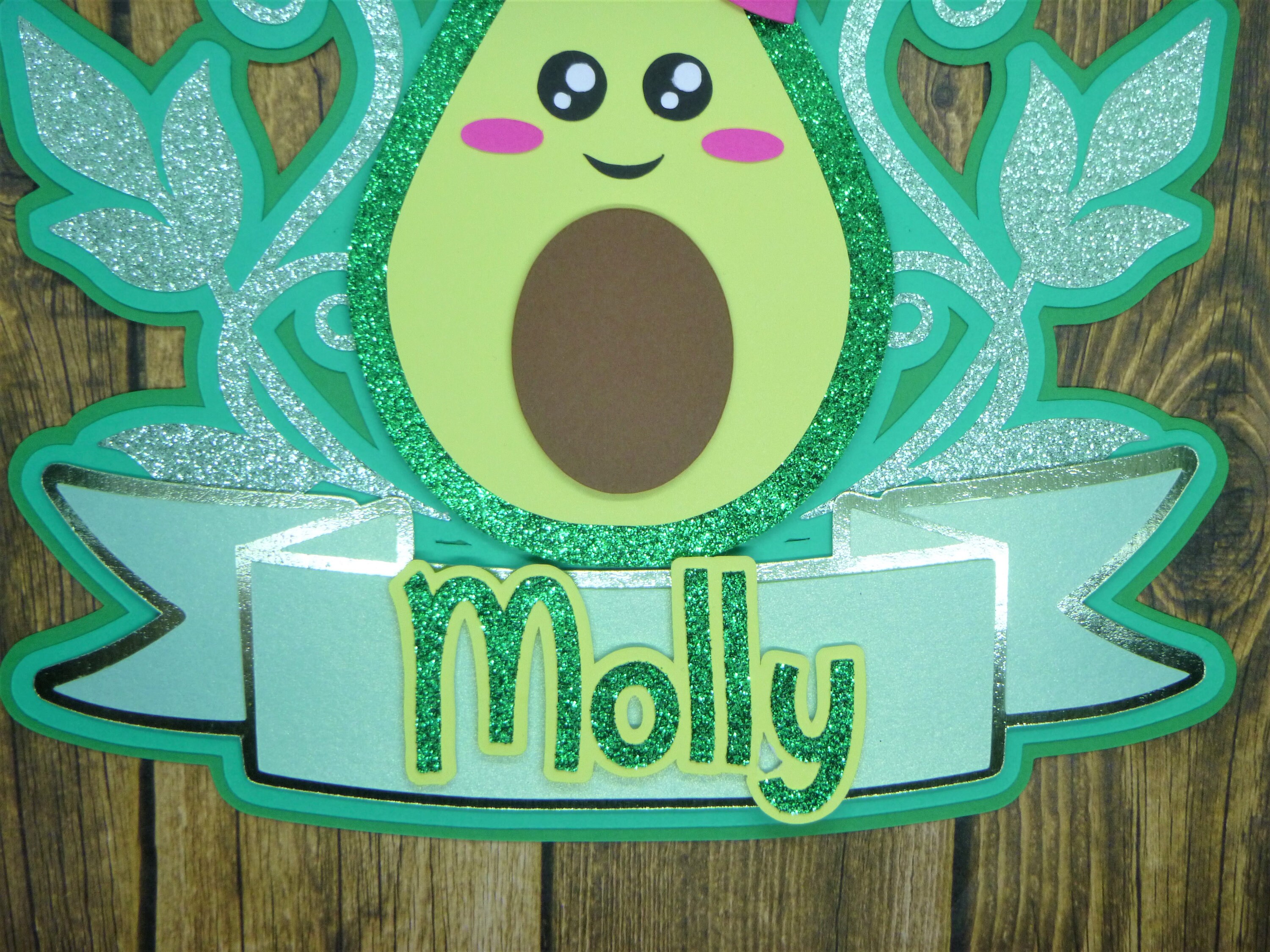 Avocado Cake Topper Personalized Birthday Cake Topper for | Etsy