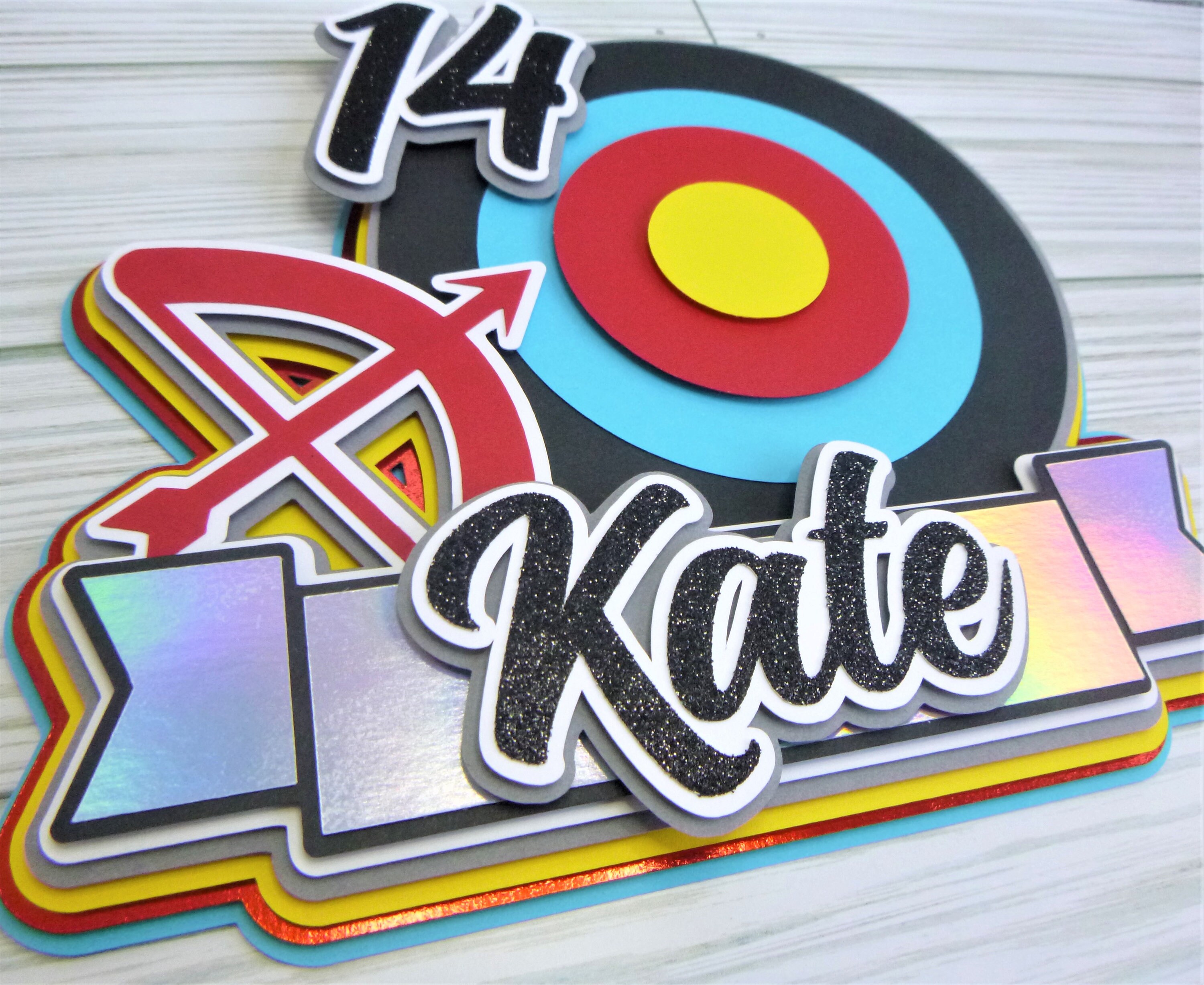 Archery Cake Topper Personalized Birthday Cake Topper for - Etsy