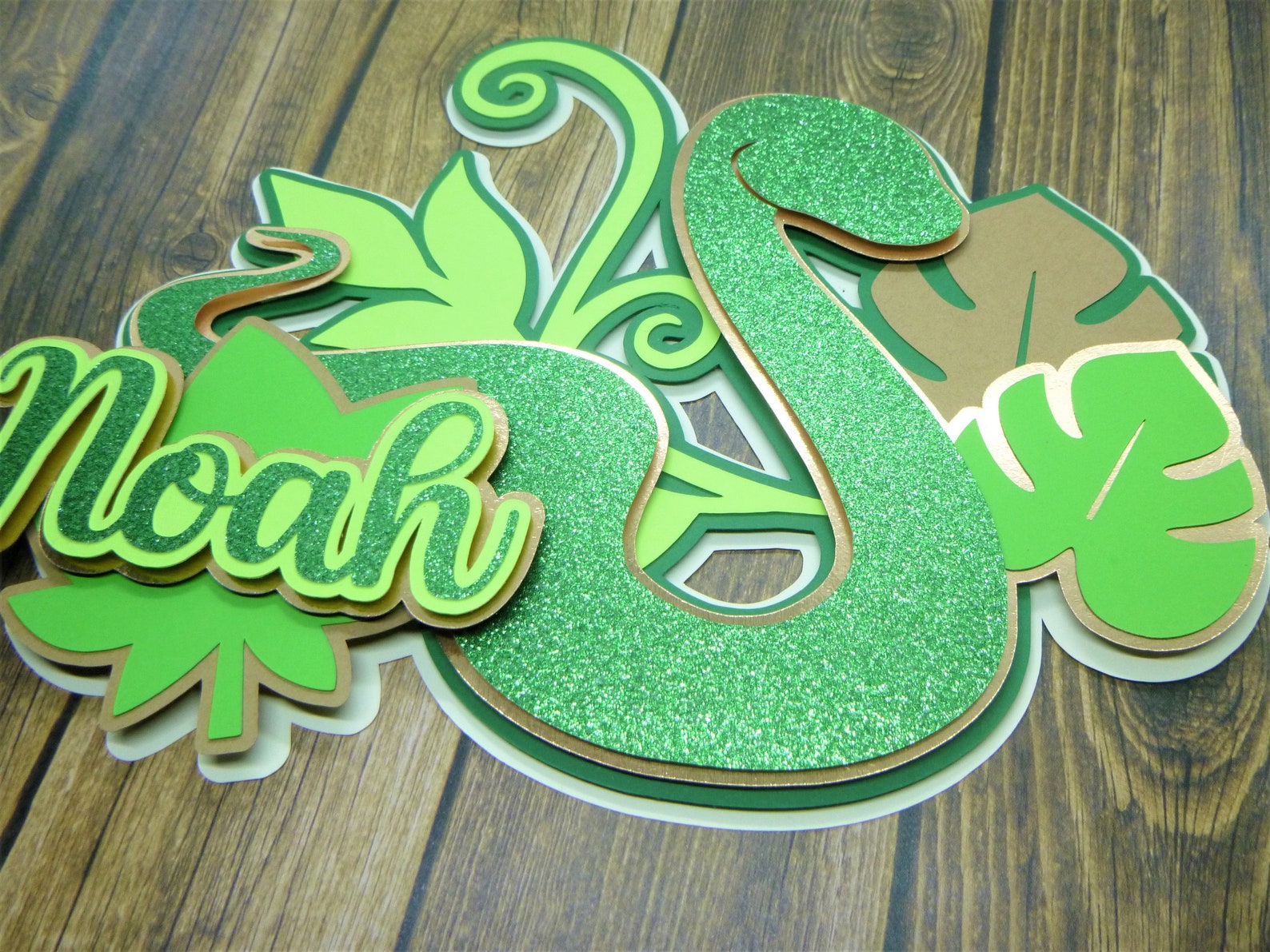 Snake Cake Topper Personalized Birthday Cake Topper for Boys - Etsy