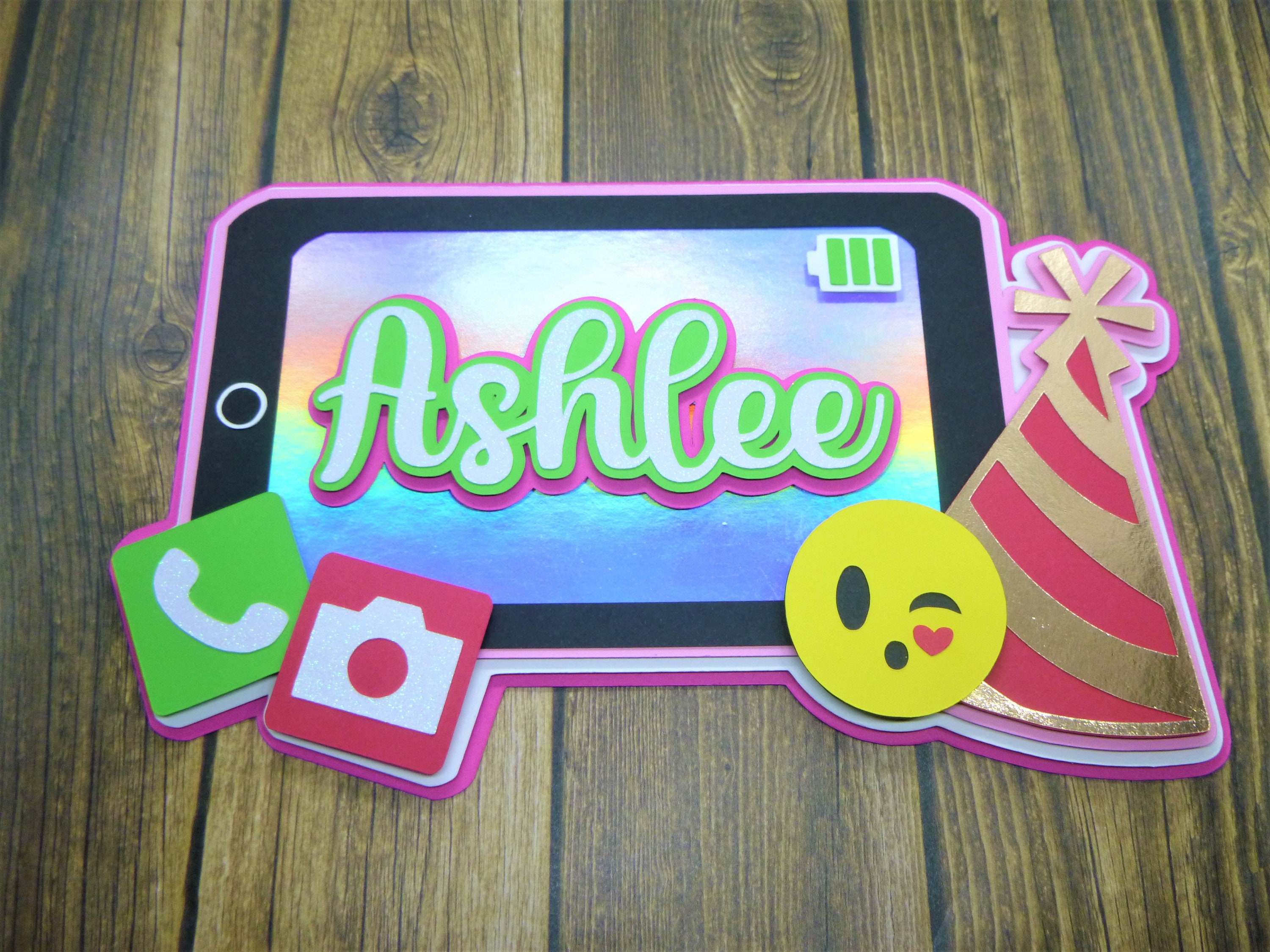 Cell Phone Cake Topper Personalized Birthday Cake Topper for - Etsy 日本
