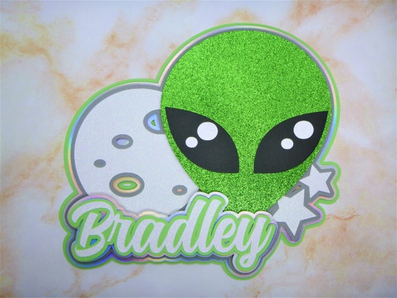 Alien Cake Topper Personalized Birthday Cake Topper for Men - Etsy