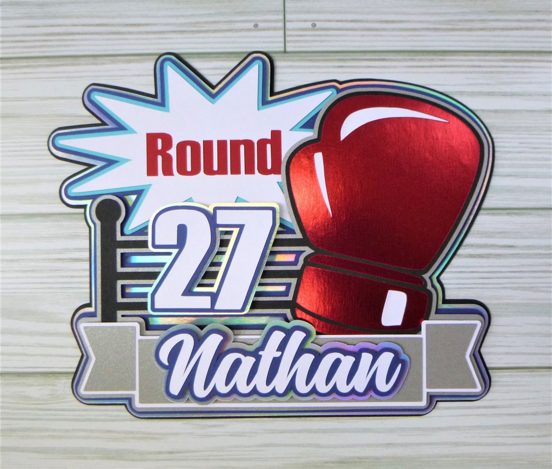 Boxing Cake Topper, Personalized Birthday Cake Topper for Him, Sports ...