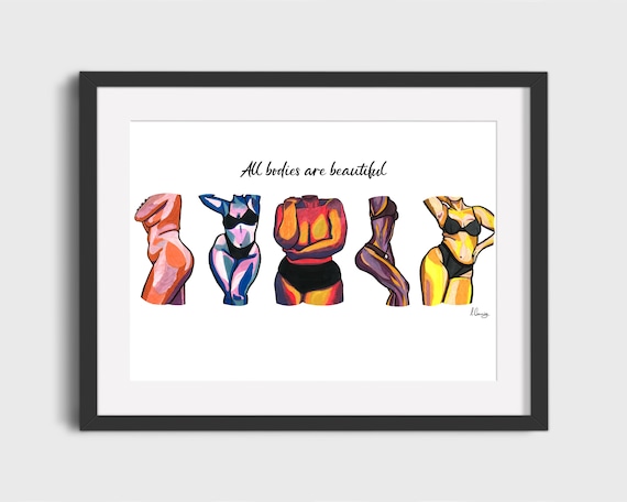 All Bodies Are Beautiful Poster Body Positive Poster | Etsy