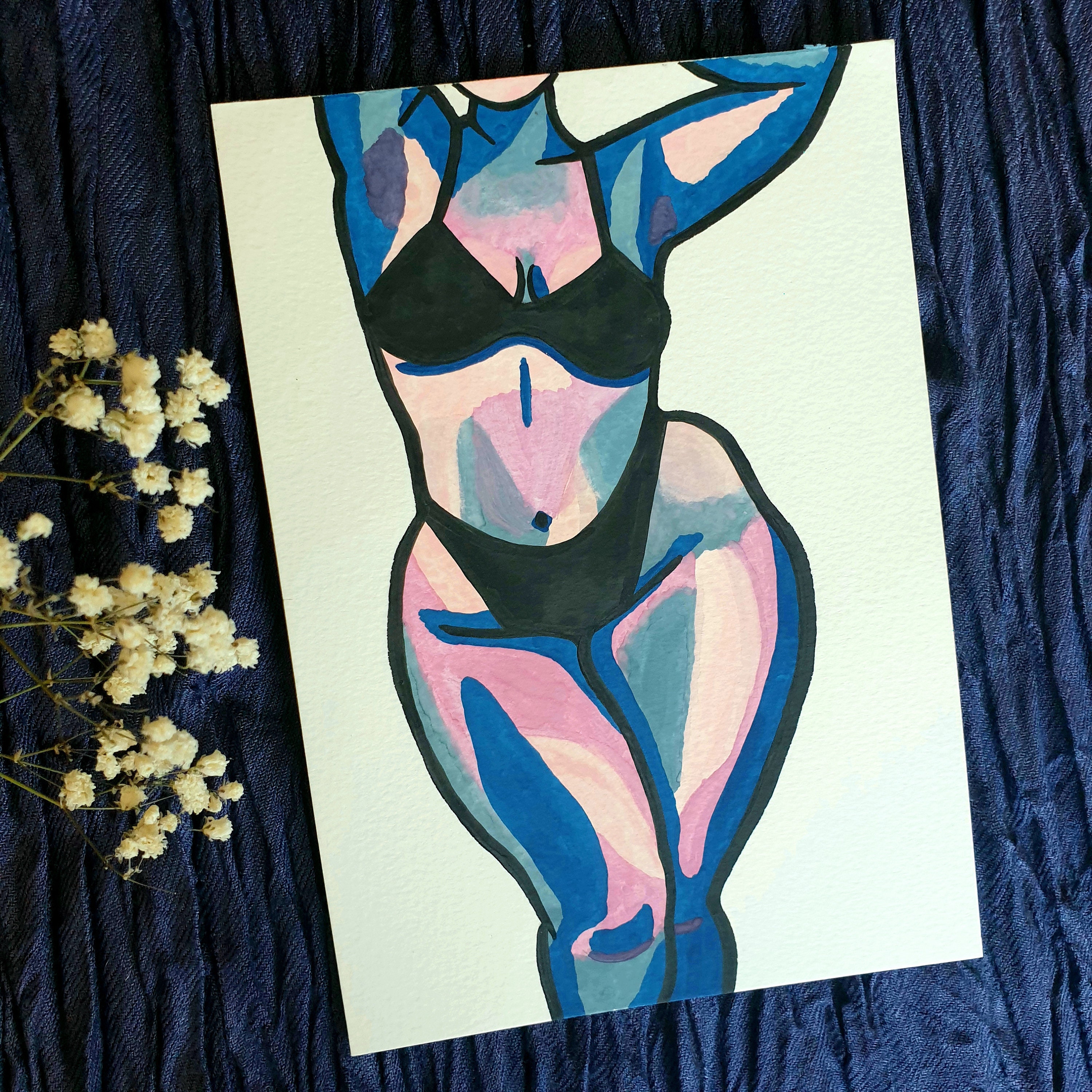 Body Positive Nude Art Print Curvy Nude Woman Print Etsy Uk