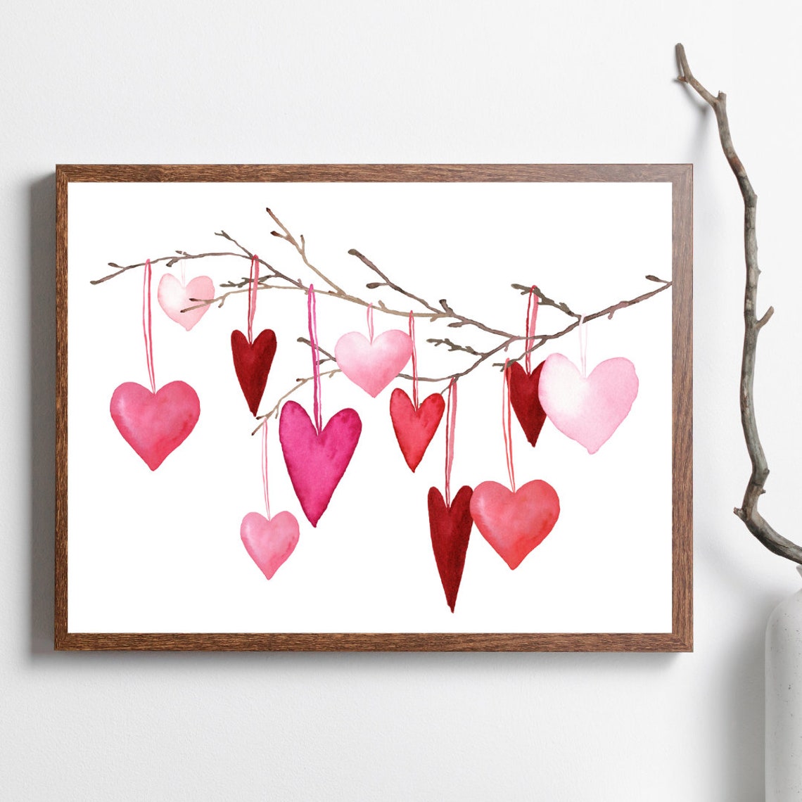 Valentines Day Prints Hearts Print Valentines Day Decor Valentine ...