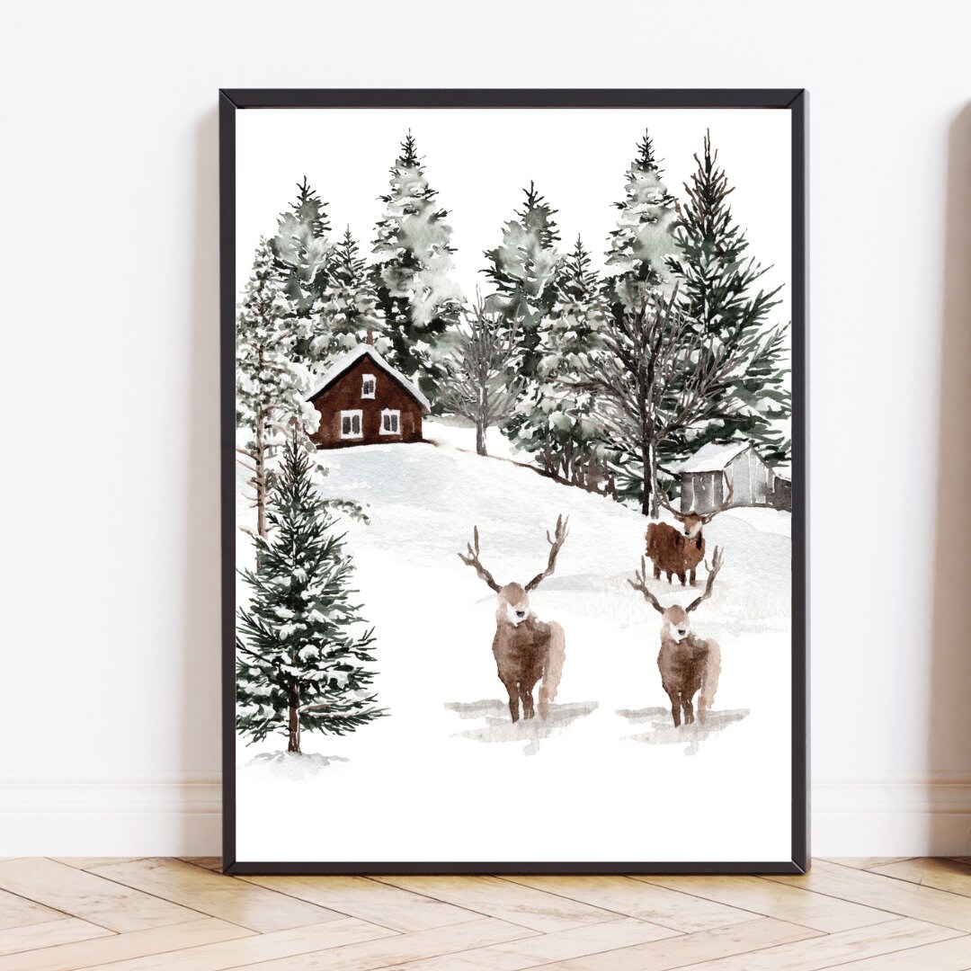 Winter Prints Winter Wall Art Winter Prints Download Snow Print Winter ...