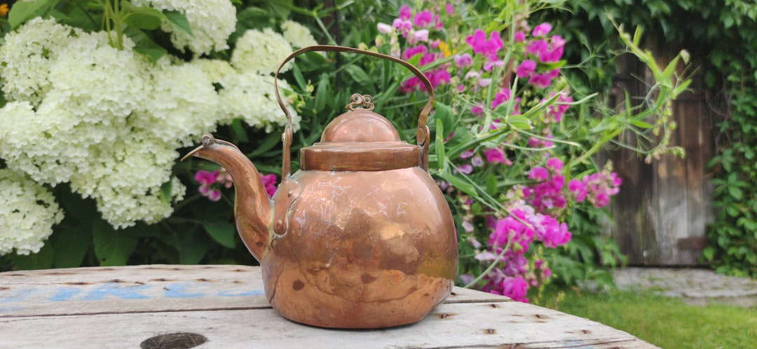 Castle Kitchen Copper Kettle, 1800s Antique English Victorian Copper ...