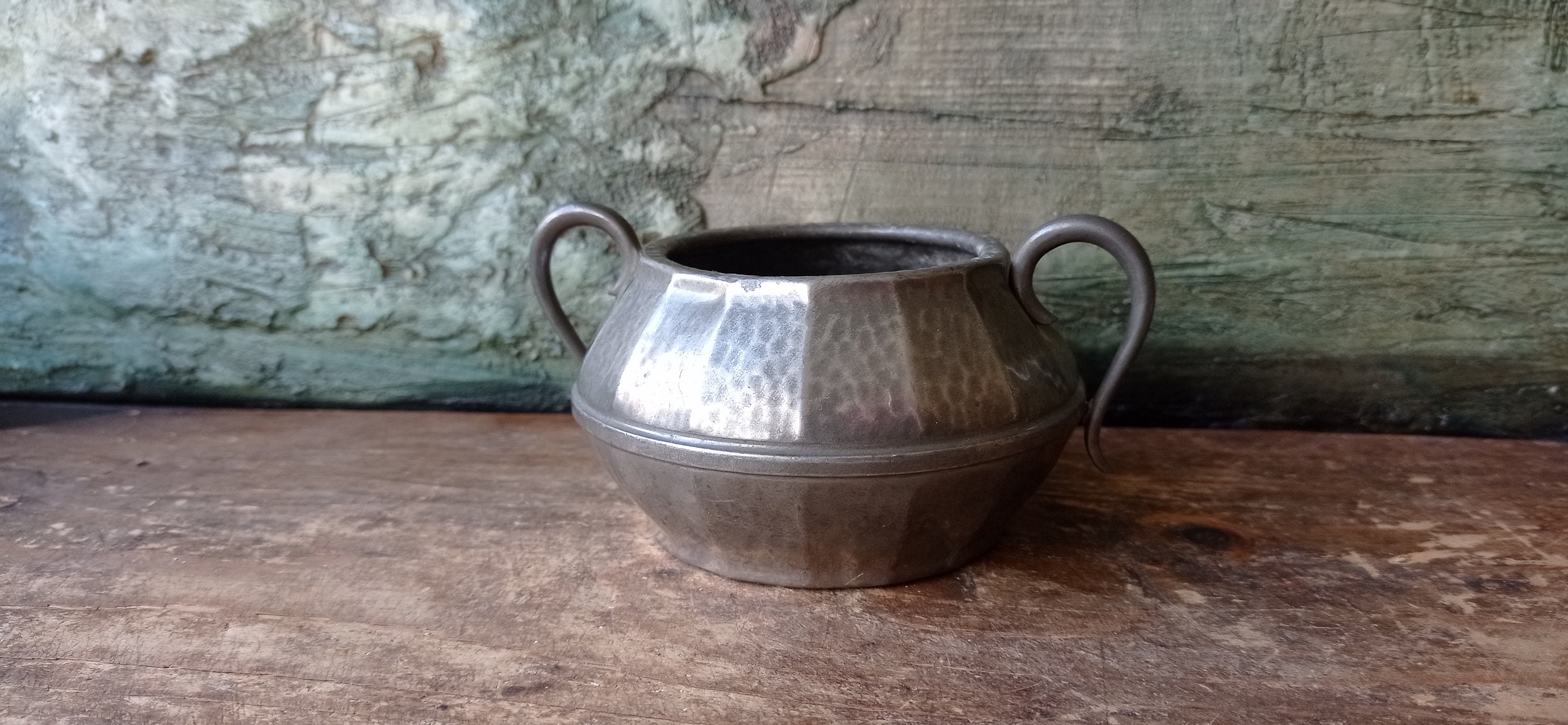 Hand Hammered Old English Pewter Container Jug Knighthood | Etsy