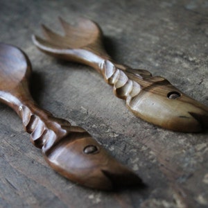 Wood Fish Shaped Rice Spoon Meal Server Cooking Tools Fish-shaped Spoon ...