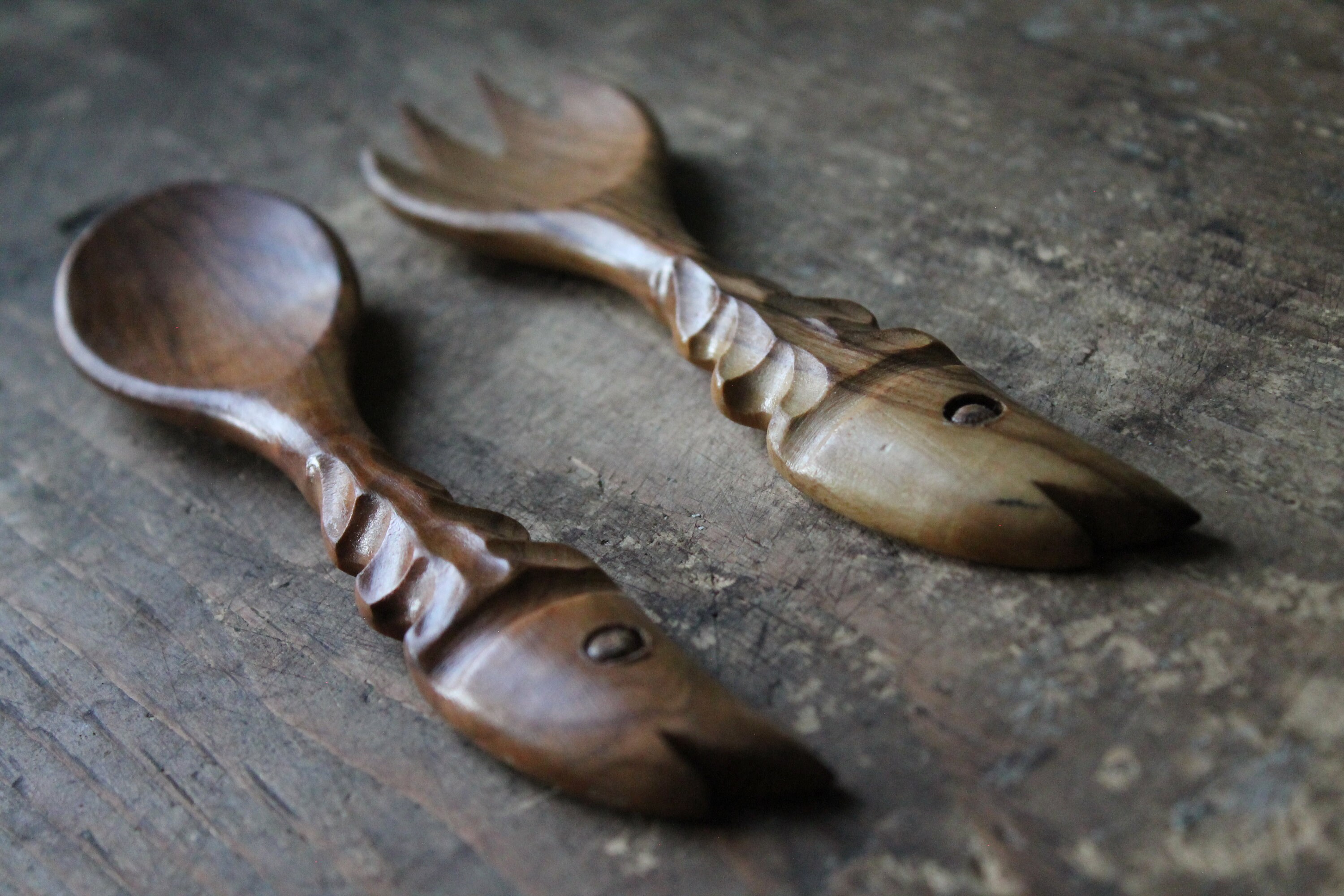 Wood Fish Shaped Rice Spoon Meal Server Cooking Tools - Etsy