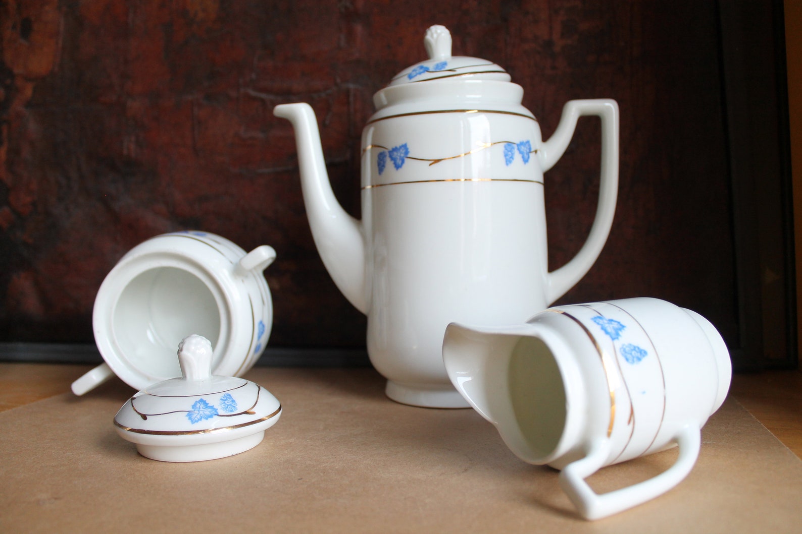 Coffee or Tea Serving Set Antique Tea Pot Confectioner Milkman Set ALP ...