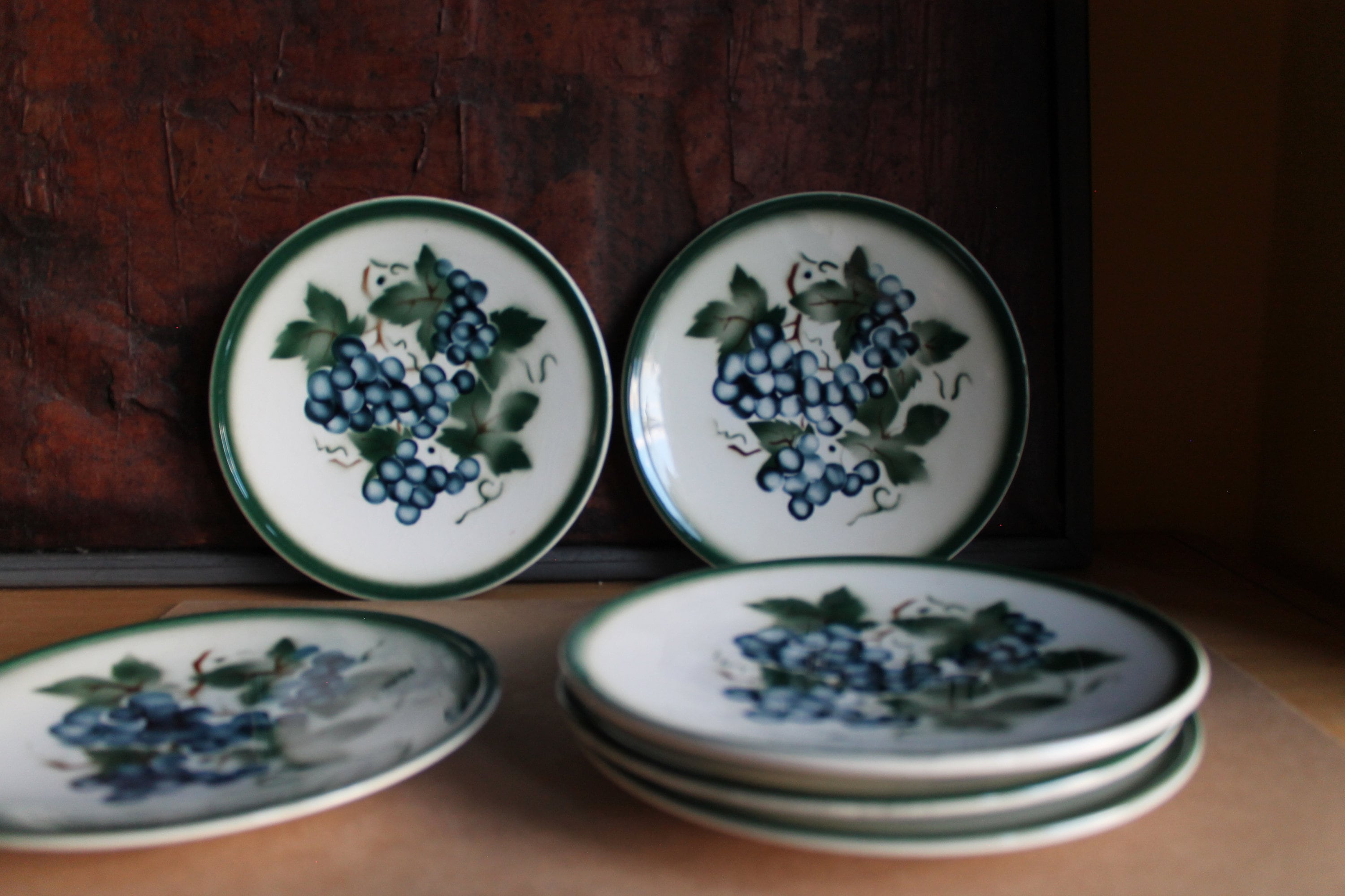 Musterschutz Grape Fruit Plate Rare Dessert Plates Faïence | Etsy