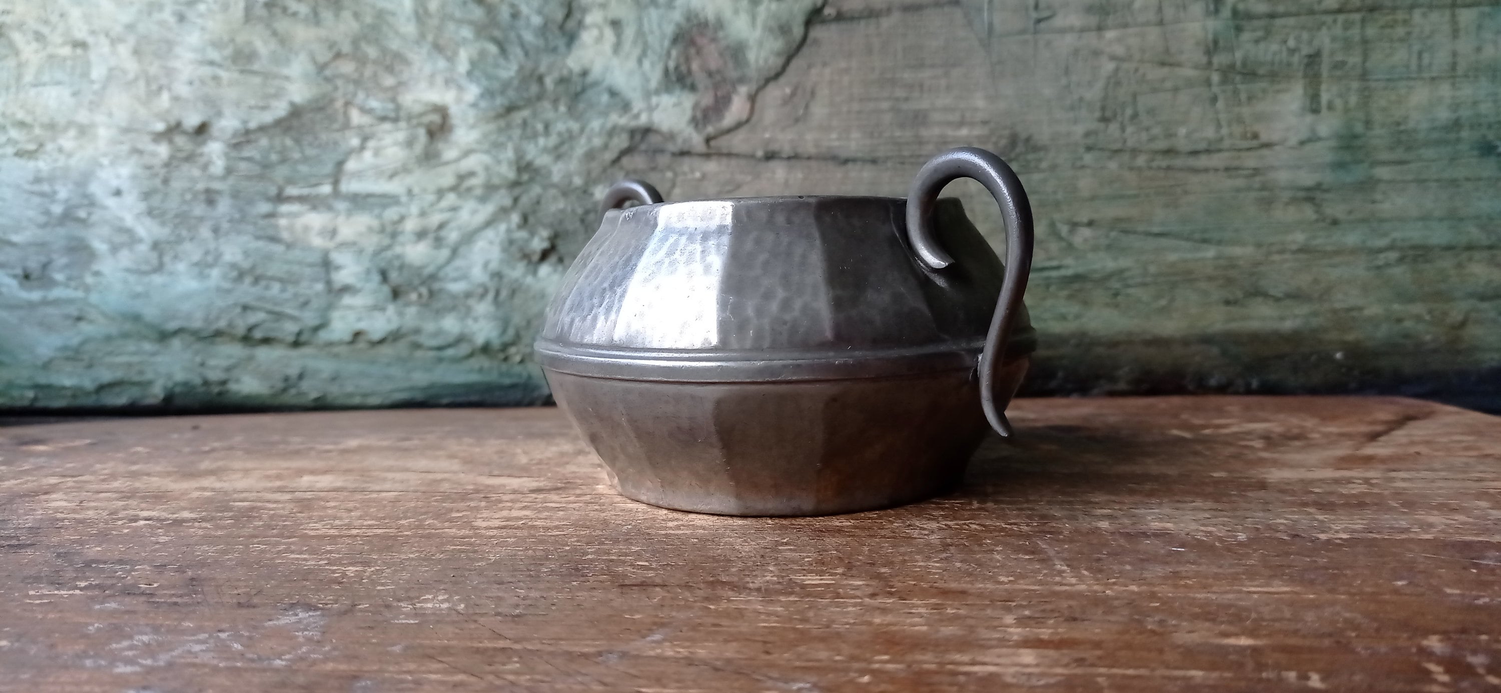 Hand Hammered Old English Pewter Container Jug Knighthood | Etsy