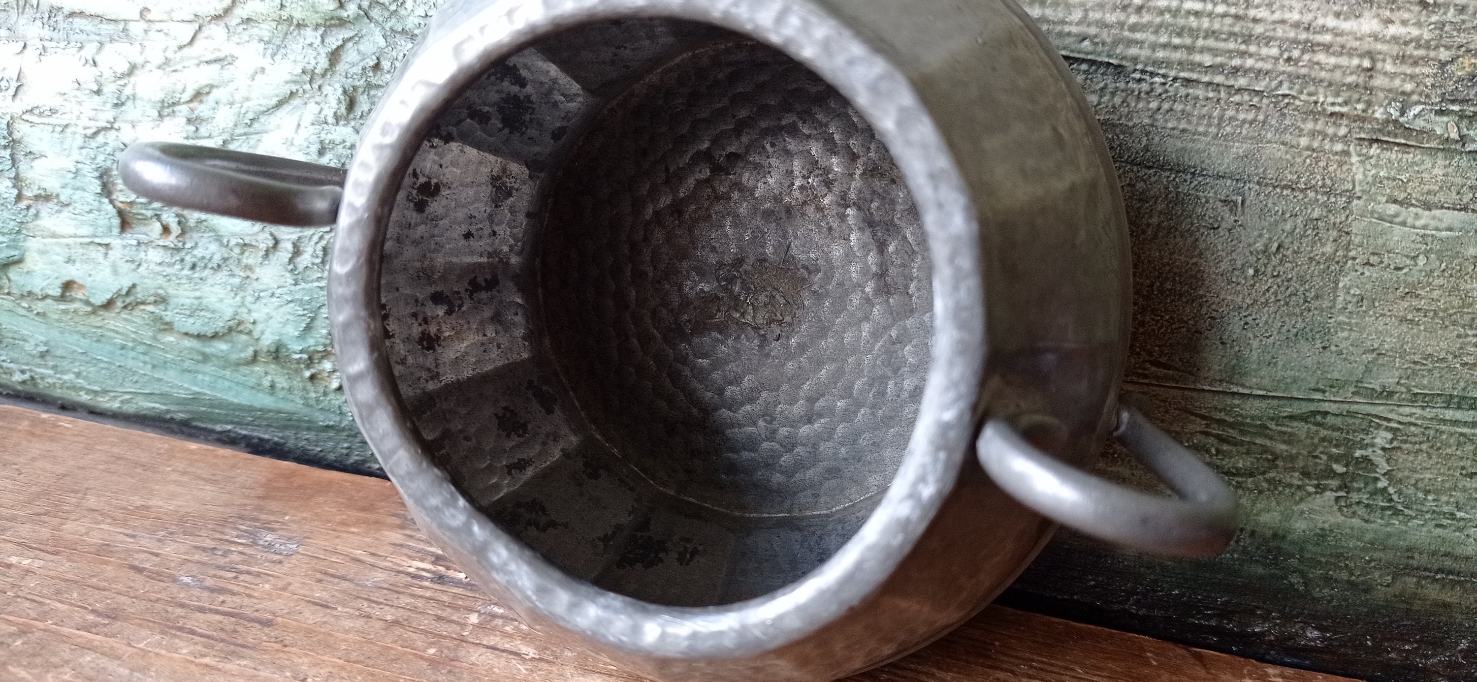 Hand Hammered Old English Pewter Container Jug Knighthood | Etsy