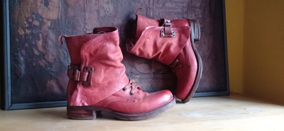 AS98 Leather Ankle Booties 38 - munimoro.gob.pe