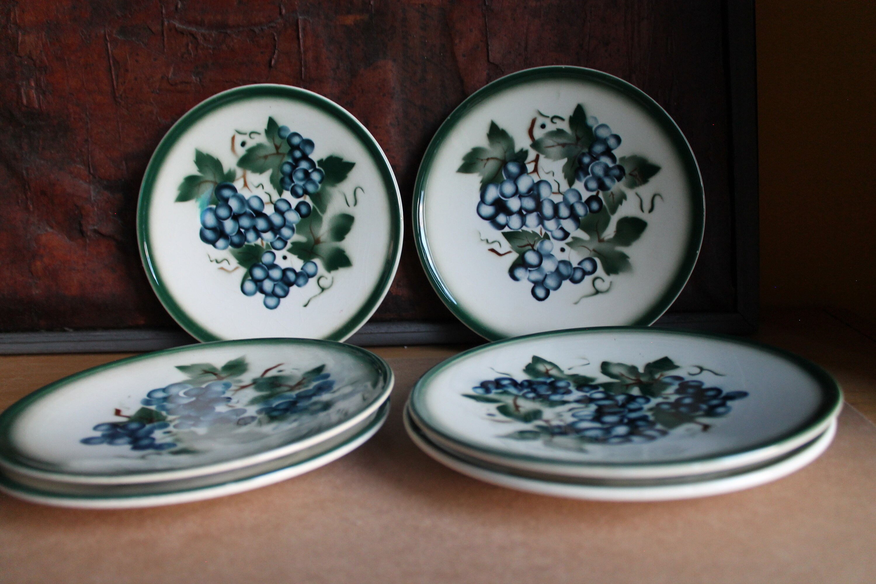 Musterschutz Grape Fruit Plate Rare Dessert Plates Faïence Musterschutz ...