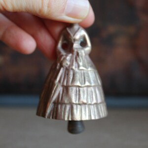 Brass Girl Bell Lady With Umbrella in a Shape of a Lady Woman Solid ...