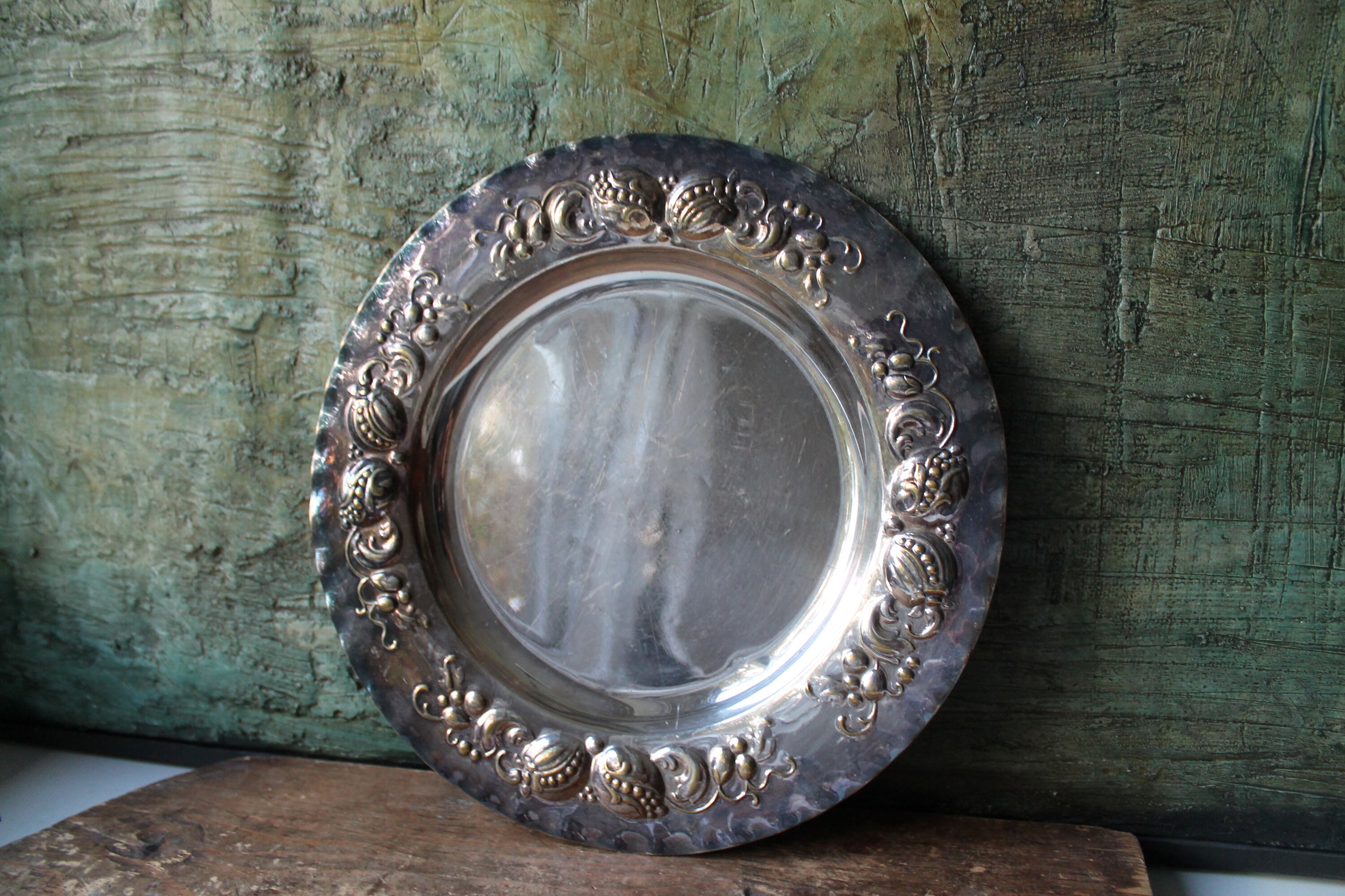 Antique Silver Plate Swedish Vintage Metal Plate Very Old - Etsy