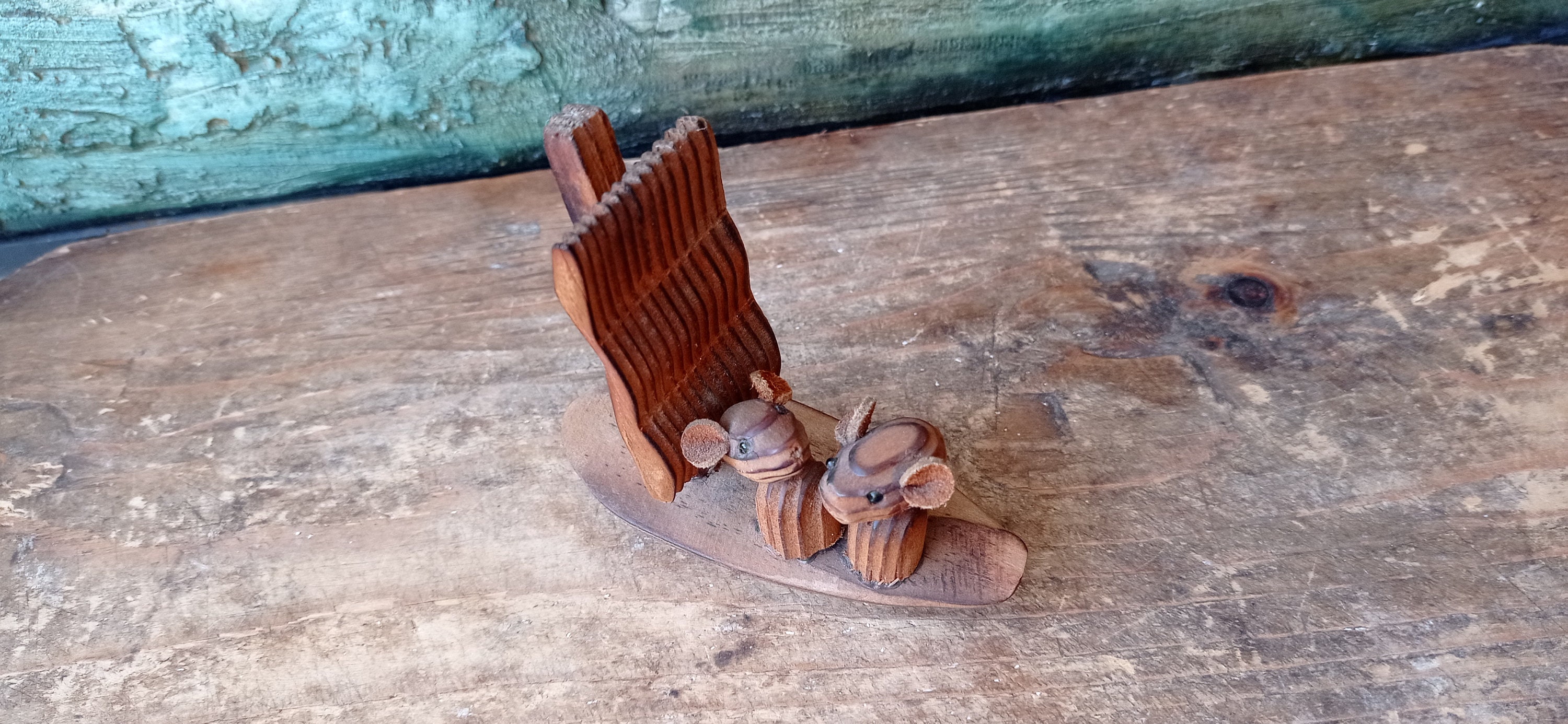 Wood Mice on Bout Figurine Sculpture Toy Carved Wooden Mouse - Etsy