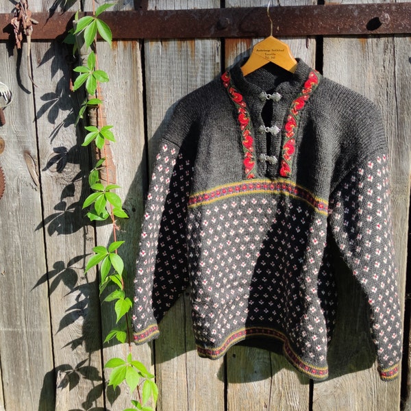 Nordic Sweater Red - Etsy