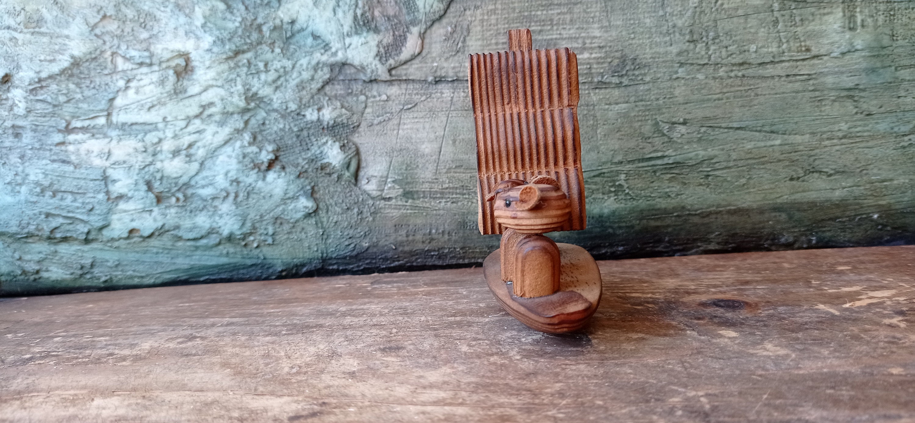 Wood Mice on Bout Figurine Sculpture Toy Carved Wooden Mouse - Etsy