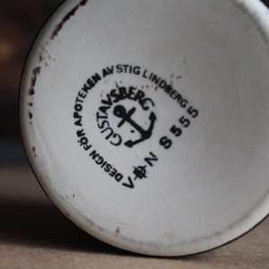 Gustavsberg Pottery Pot Brown Jar by Stig Lindberg Swedish Ceramic Pot ...