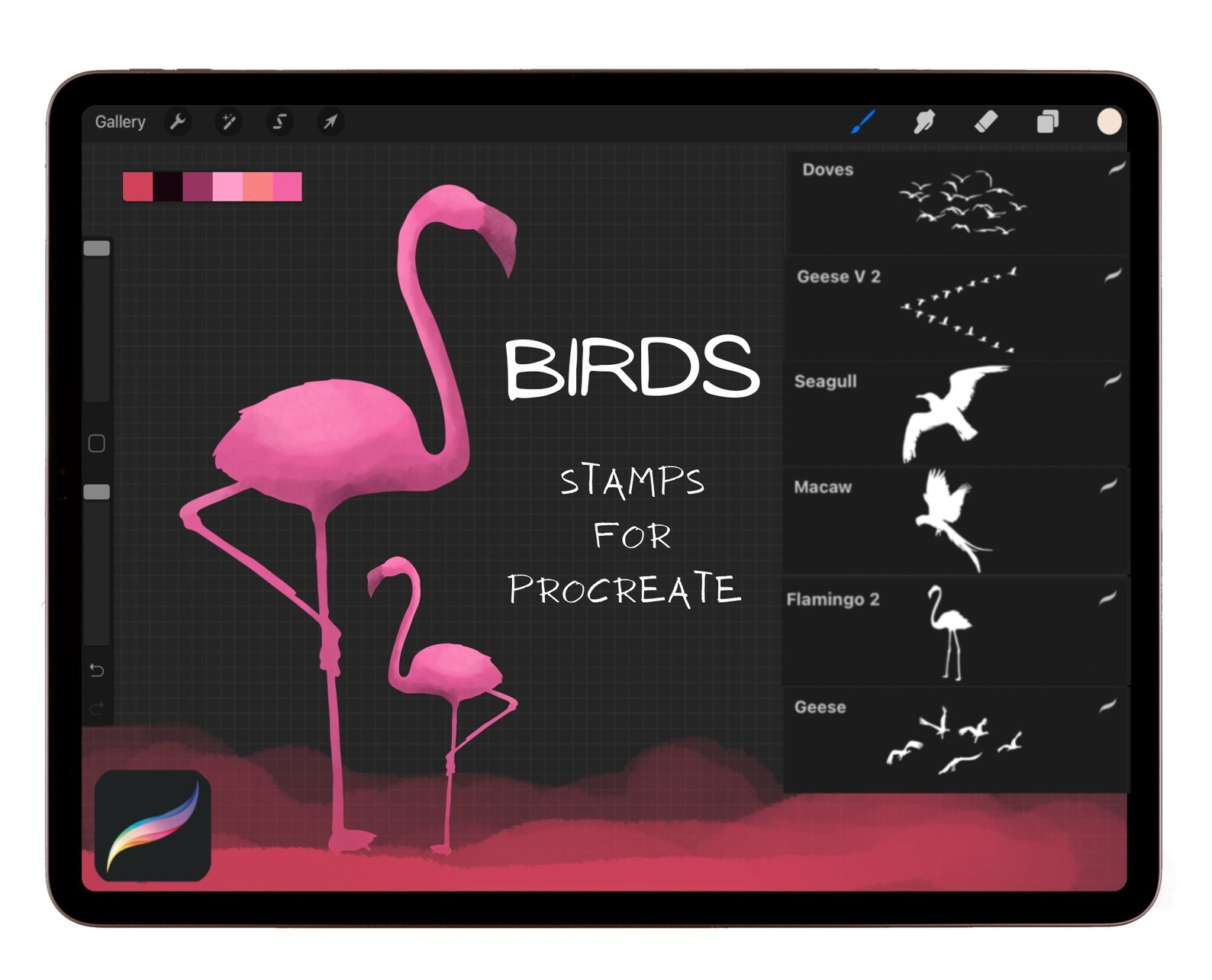 21 Bird Procreate Stamp Brushes Digital Brushes for | Etsy