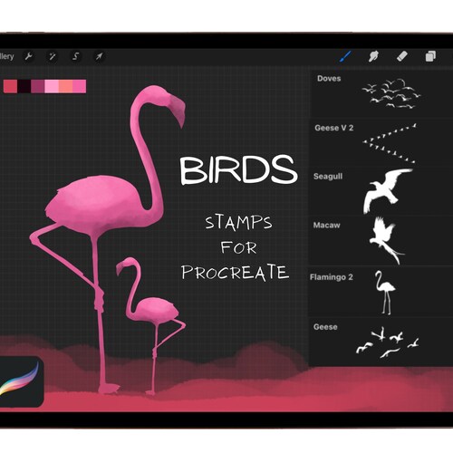 21 Bird Procreate Stamp Brushes Digital Brushes for - Etsy