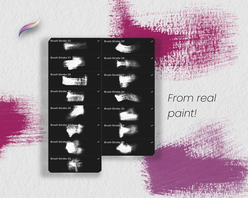 39 Dry Paint Brush Stamps for Procreate Digital Art Texture - Etsy