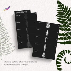 Botanical Procreate BUNDLE 100+ Stamps and Brushes | Foliage and ...