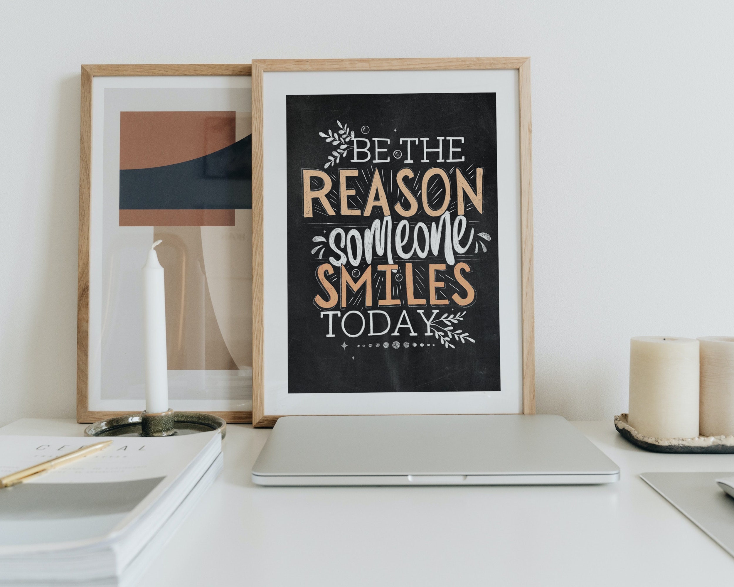 Handmade Chalkboard Poster Printable Design / Chalk Lettering Postcard ...