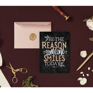 Handmade Chalkboard Poster Printable Design / Chalk Lettering Postcard ...