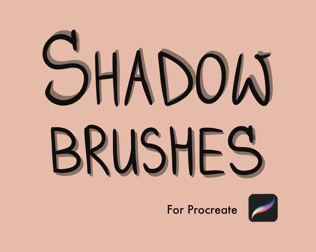 2 Shadow Lettering Brushes for Procreate | Calligraphy Line Brush - Etsy