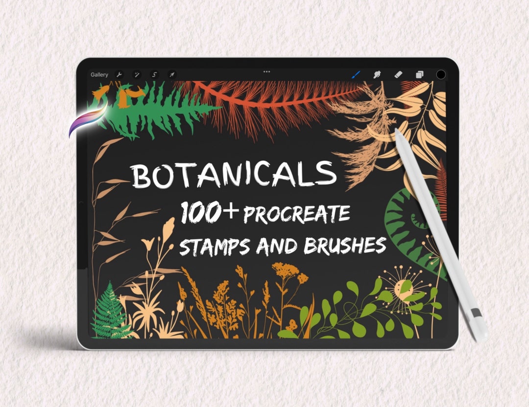 Botanical Procreate BUNDLE 100+ Stamps and Brushes | Foliage and ...