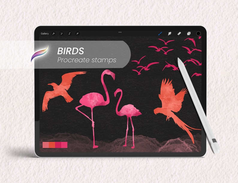 21 Bird Procreate Stamp Brushes | Digital Brushes for Procreate ...