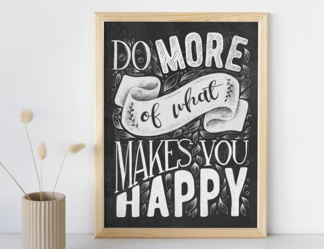 Handmade Chalkboard Poster Printable Design / Chalk Lettering Postcard ...