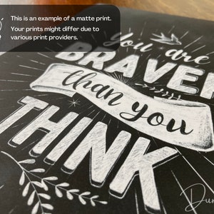 Handmade Chalkboard Poster Printable Design / Chalk Lettering Postcard ...