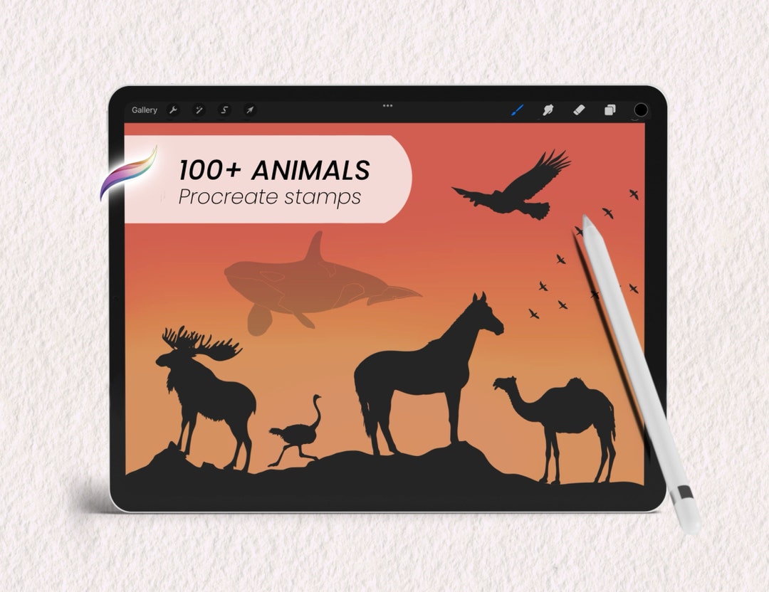 100+ Animal Procreate Stamps BUNDLE | Digital Wildlife Nature Brushes ...