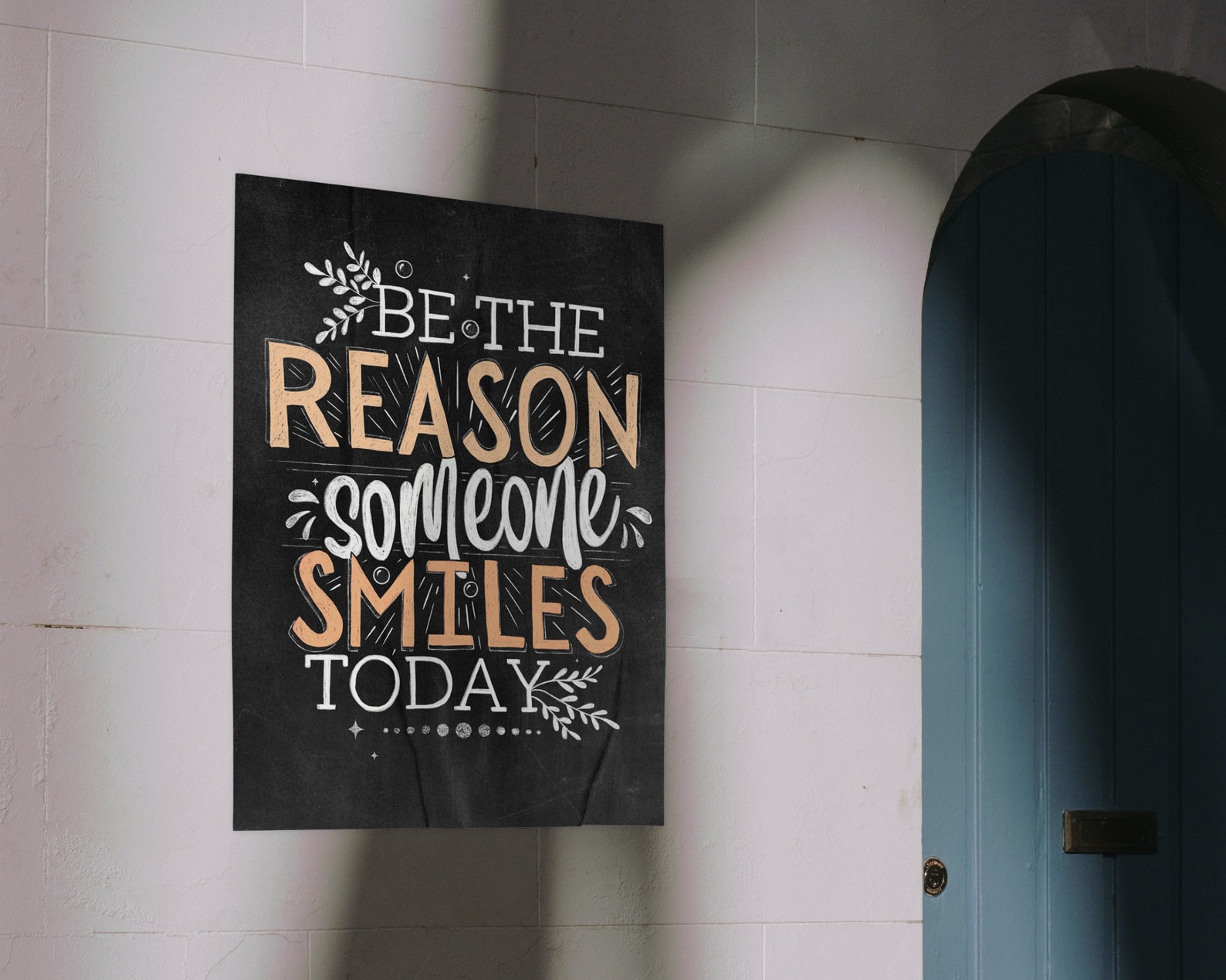 Handmade Chalkboard Poster Printable Design / Chalk Lettering Postcard ...