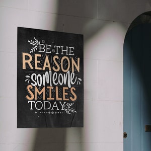 Handmade Chalkboard Poster Printable Design / Chalk Lettering Postcard ...