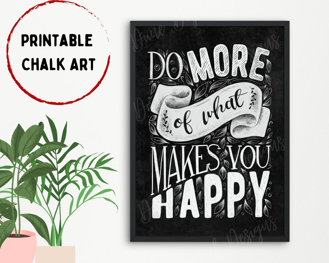 Handmade Chalkboard Poster Printable Design / Chalk Lettering - Etsy