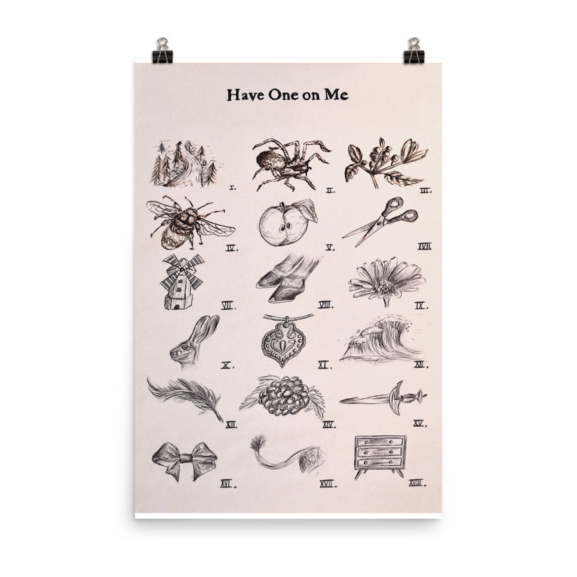 Have One on Me Hand-drawn Poster Wall Art Print Indie - Etsy
